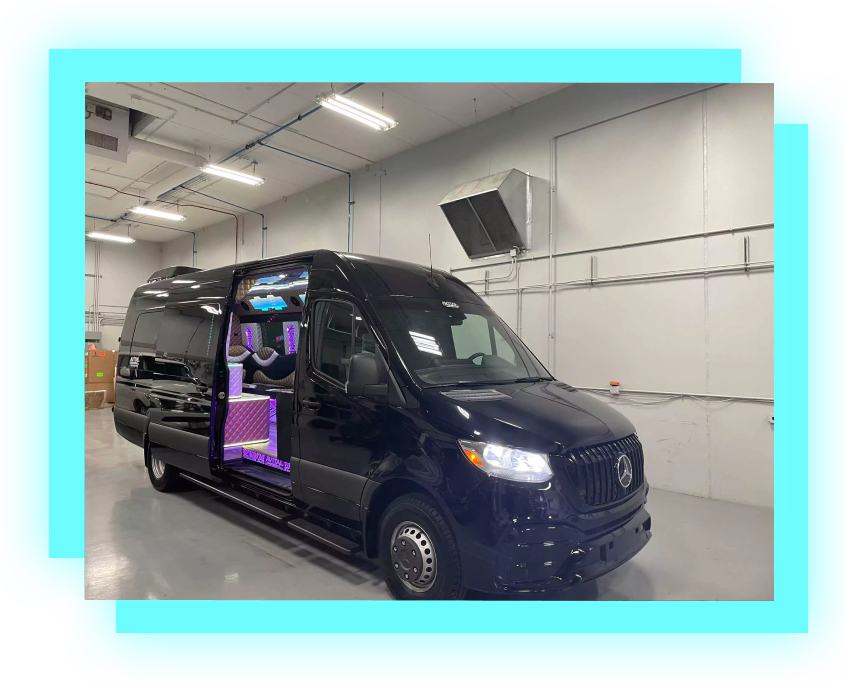 16 PASS. MERCEDES SPRINTER VIP EDITION – Chicago Party Bus Rental